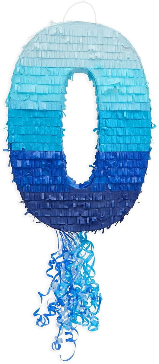 Number Zero Blue Pinata Large– PartyMonster.ae