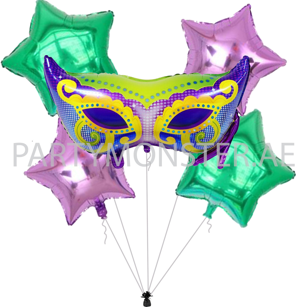 Masquerade Party Balloons Bouquet– PartyMonster.ae